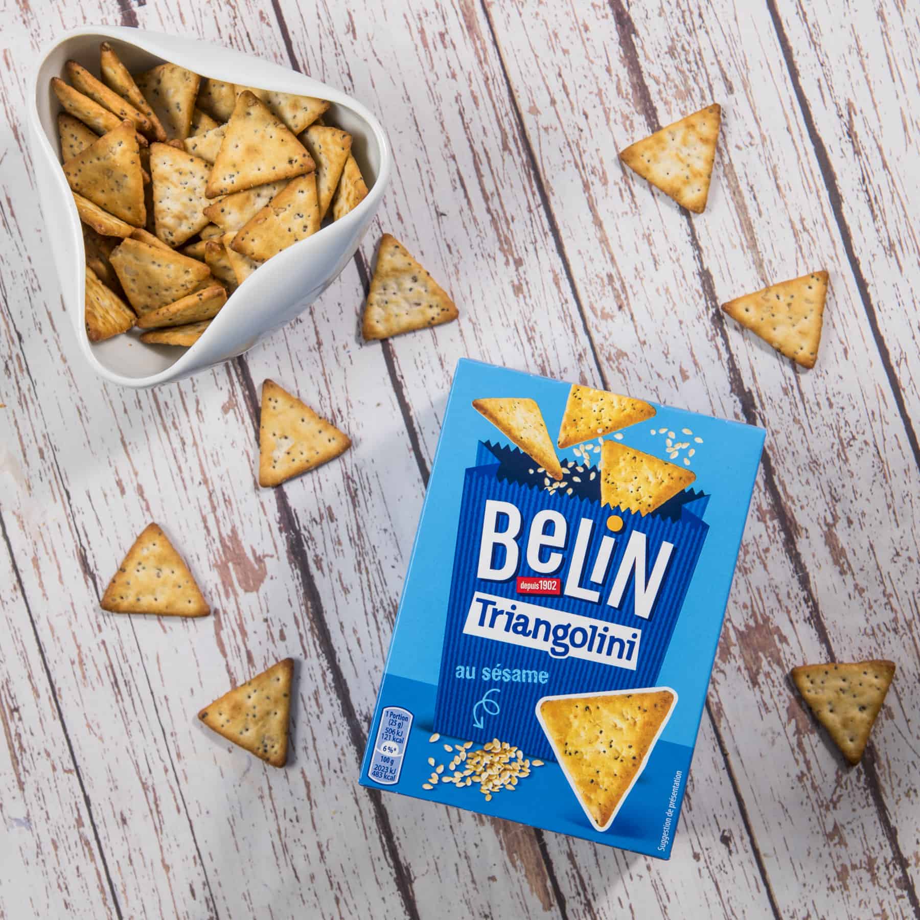 Galletas con sésamo Triangolini Belin – La Tienda Francesa